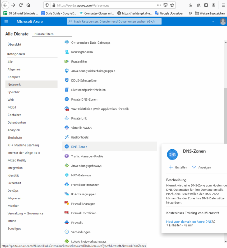 So erstellen und verwalten Sie DNS-Zonen in Azure