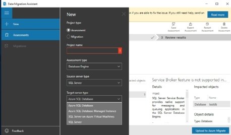 Die Funktionen des SQL Server Data Migration Assistant (DMA)