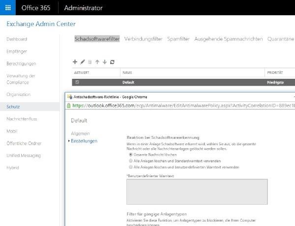 Office 365: Viren- und Spamschutz richtig konfigurieren
