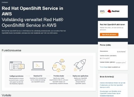 Container in AWS mit Red Hat OpenShift (ROSA) orchestrieren