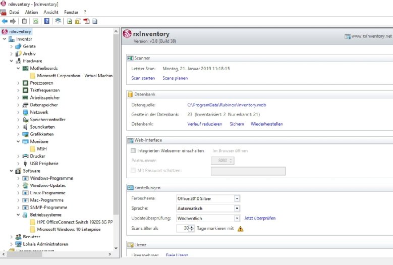 Inventarisierung im Netzwerk mit kostenlosen Tools