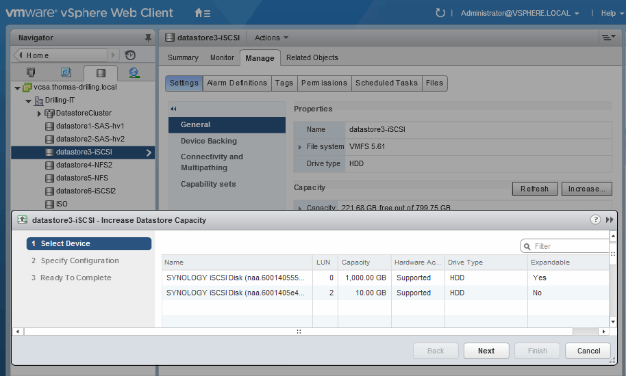Grundlagen zu vSphere 6: Shared Storage mit VMFS- und NFS-Datastores ...
