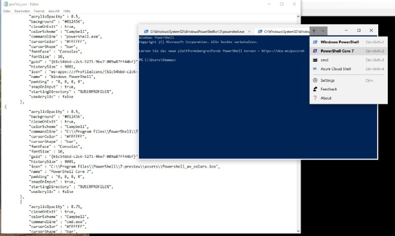 Windows Terminal: Die Shell für WSL, PowerShell und CMD