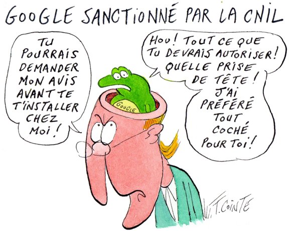 RGPD : Google écope d’une sanction de 50 M€ de la Cnil