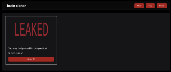 Indépendants LockBit 3.0 : Brain Cipher prépare l’ouverture de sa ...