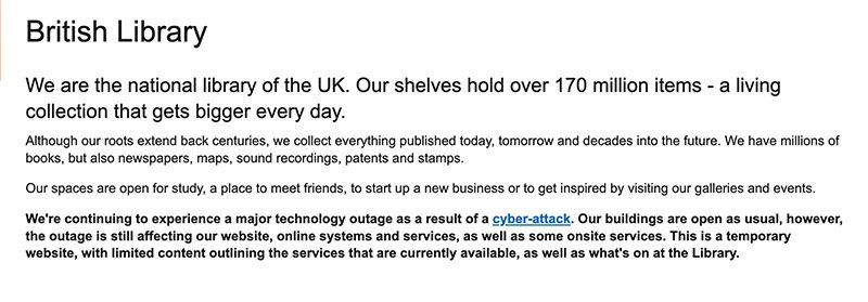 British Library cyber attack explained: What you need to know - Cybernoz
