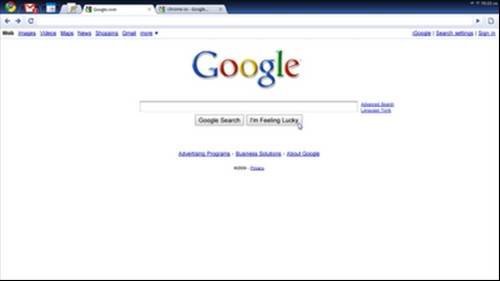 Chrome OS welcome screen - First pictures of Google Chrome OS