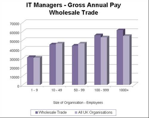 Pay trends in wholesale trade - How much do IT managers really earn?