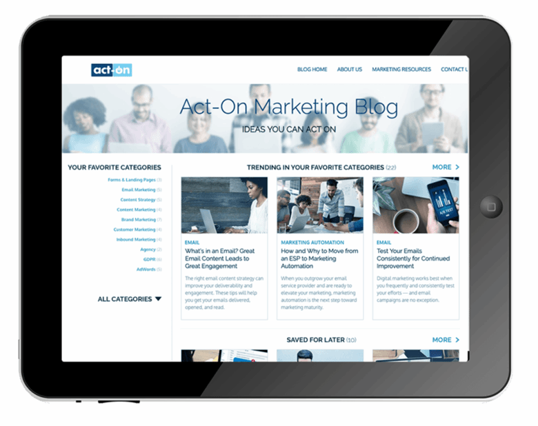 Act-On launches Adaptive Web, AI-based personalization tool | TechTarget