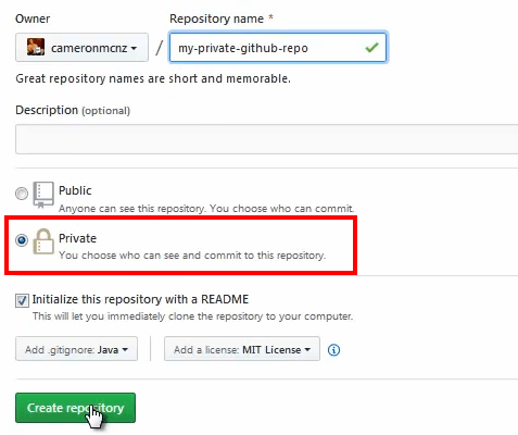 How to create a private GitHub repository example | TheServerSide