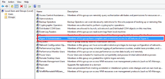 Manage host, VM access with a Hyper-V administrators security group ...