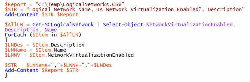 Manage SCVMM logical networks with PowerShell | TechTarget