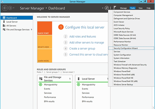 Customize Security Settings With The Security Configuration Wizard