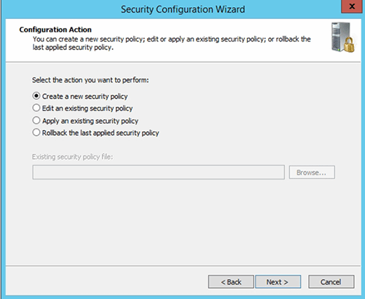Customize Security Settings With The Security Configuration Wizard