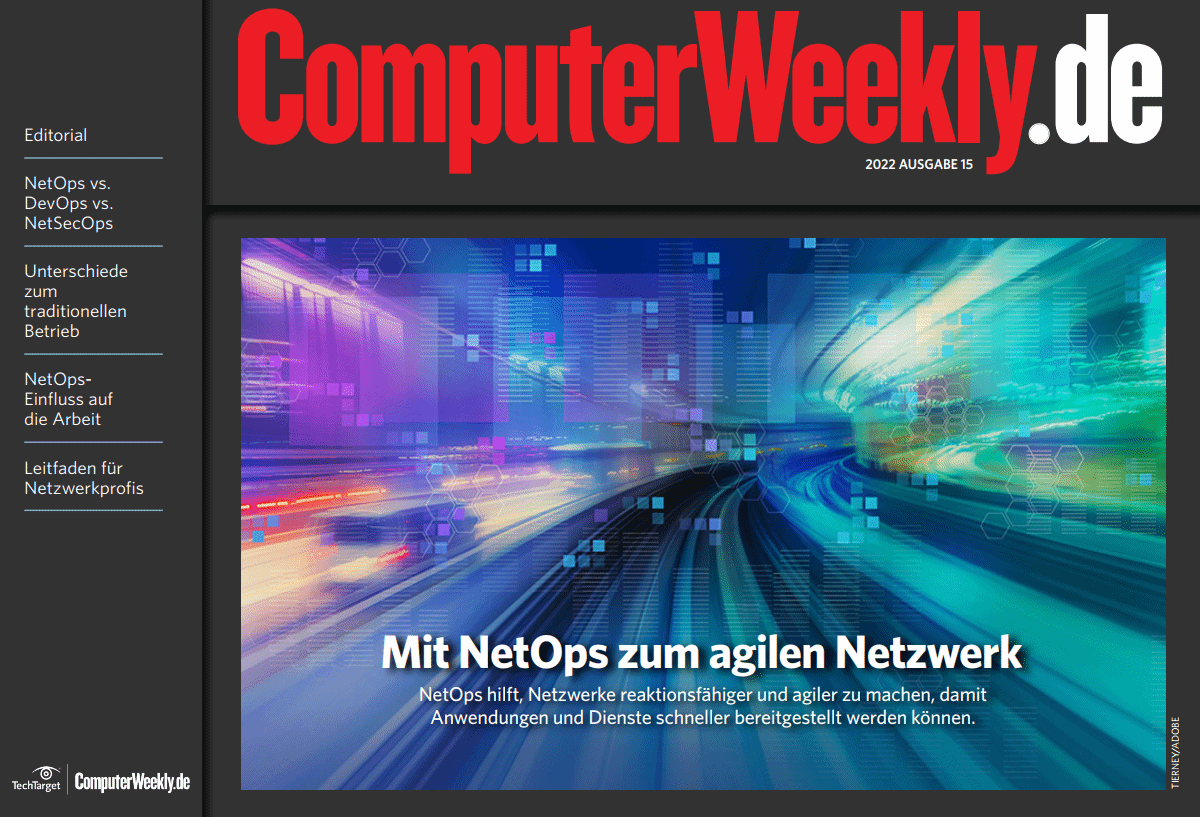 Kostenloses E-Handbook: Mit NetOps zum agilen Netzwerk | Computer Weekly