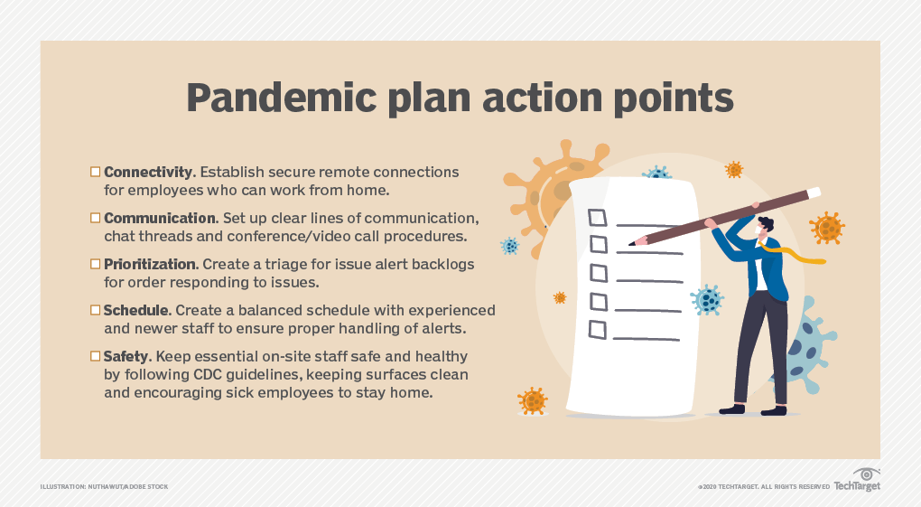 Key points for a monitoring center pandemic action plan | TechTarget