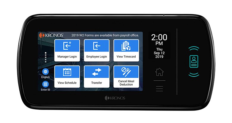 Kronos Introduces Its Latest Time Clock Kronos InTouch DX