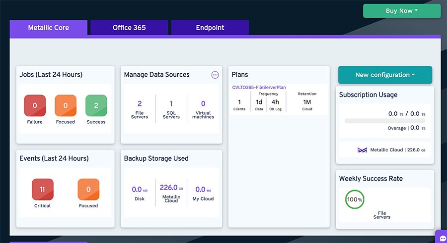 Commvault adds SaaS backup subsidiary Metallic | TechTarget