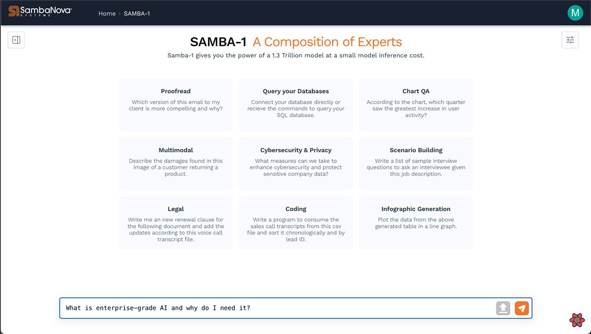 SambaNova Systems intros Samba-1 generative AI model | TechTarget
