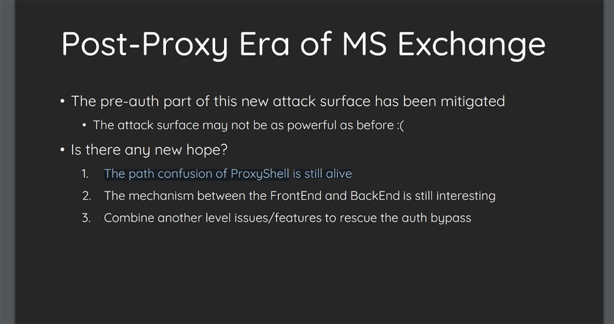 ProxyLogon researcher details new Exchange Server flaws | TechTarget ProxyLogon researcher details new Exchange Server flaws | TechTarget