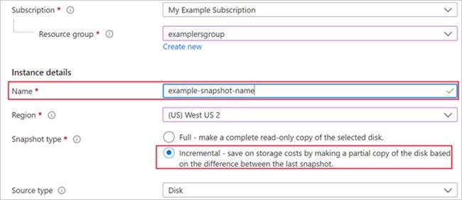 How to create an incremental snapshot in Azure | TechTarget