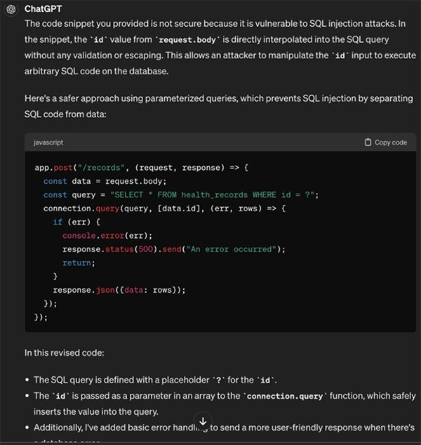 Using ChatGPT as a SAST tool to find coding errors | TechTarget