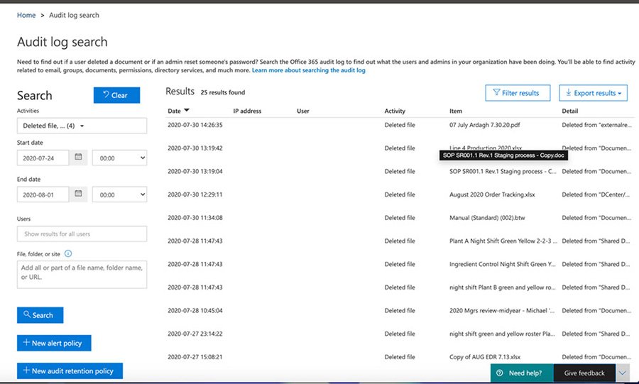 Learn to work with the Office 365 unified audit log | TechTarget