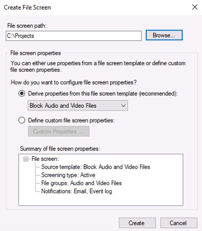 Create File Server Screens And Quotas In Fsrm Techtarget