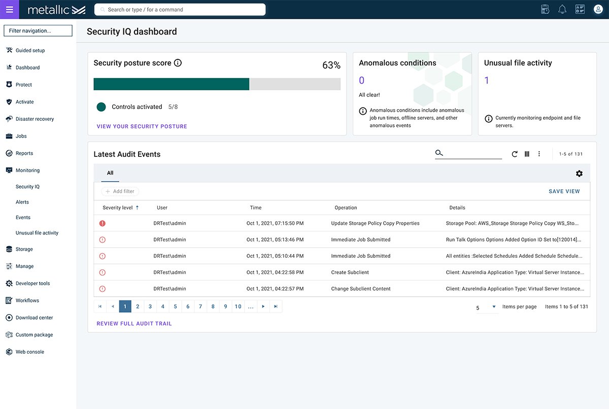 Commvault Metallic launches backup security dashboard | TechTarget