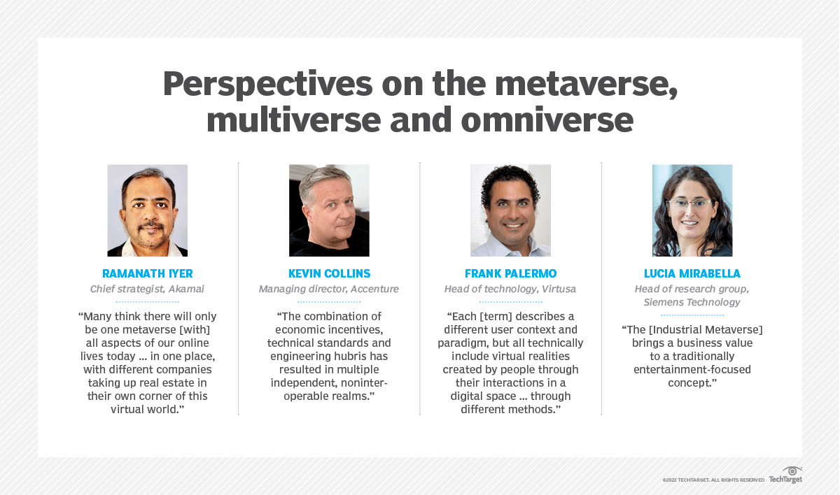 Metaverse vs. Multiverse vs. Omniverse: Key Differences | TechTarget