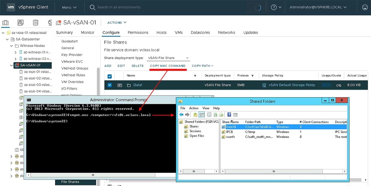 VMware vSAN file service introduces NFS, SMB file shares | TechTarget