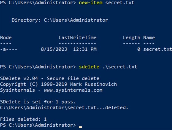 How to use SDelete to ensure deleted data is gone for good | TechTarget