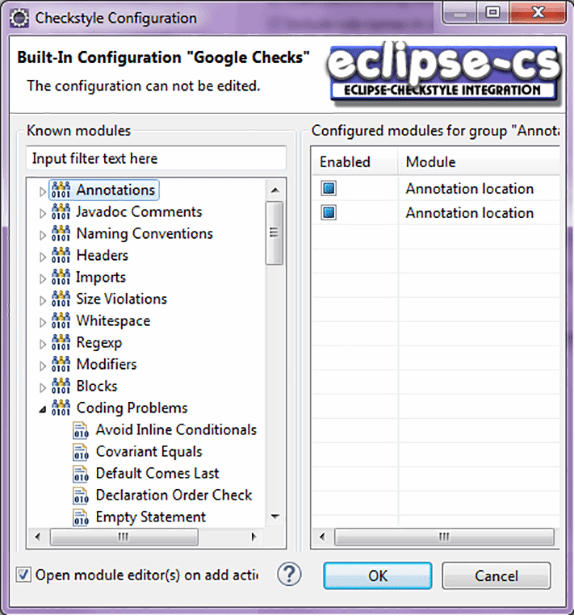 Static Analysis Of Java Via The Checkstyle Plugin For Eclipse Theserverside