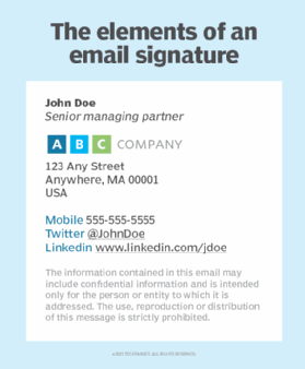 What is an email signature? | Definition from TechTarget